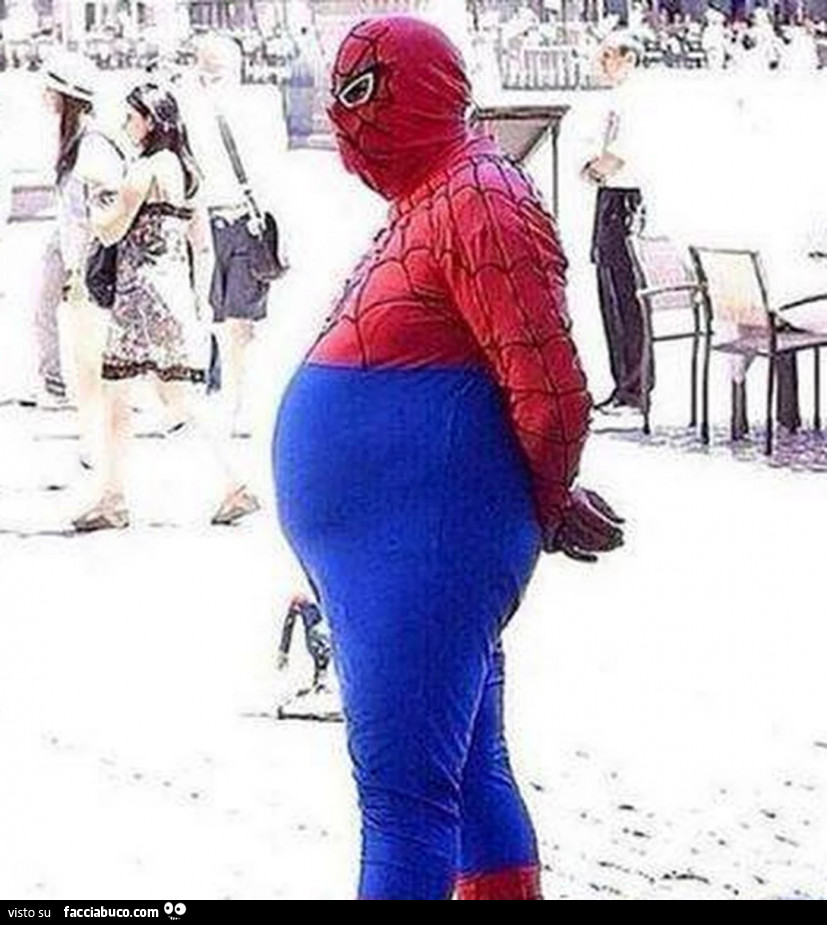 Spiderman grasso - Facciabuco.com