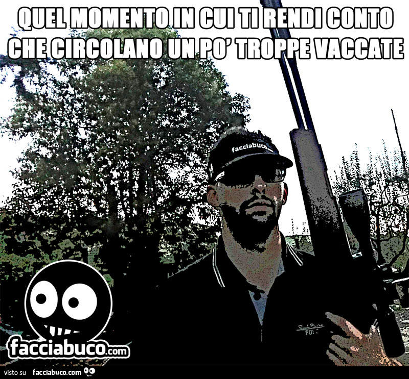 Quel momento in cui ti rendi conto che circolano un po' troppe vaccate ...